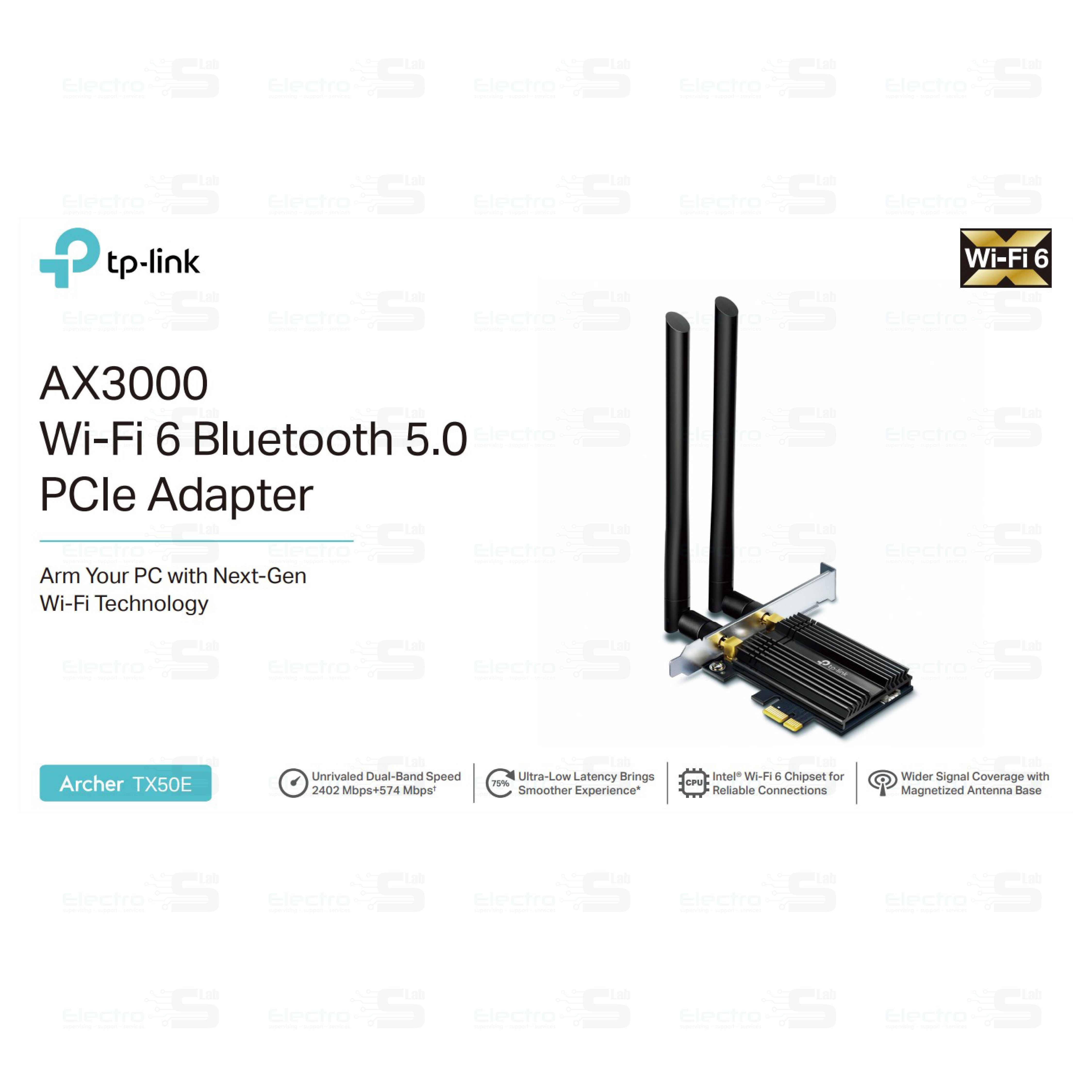 Tp link AX3000 Archer TX50E Wifi 6 bluetooth 5.23 PCIE Adapter ...