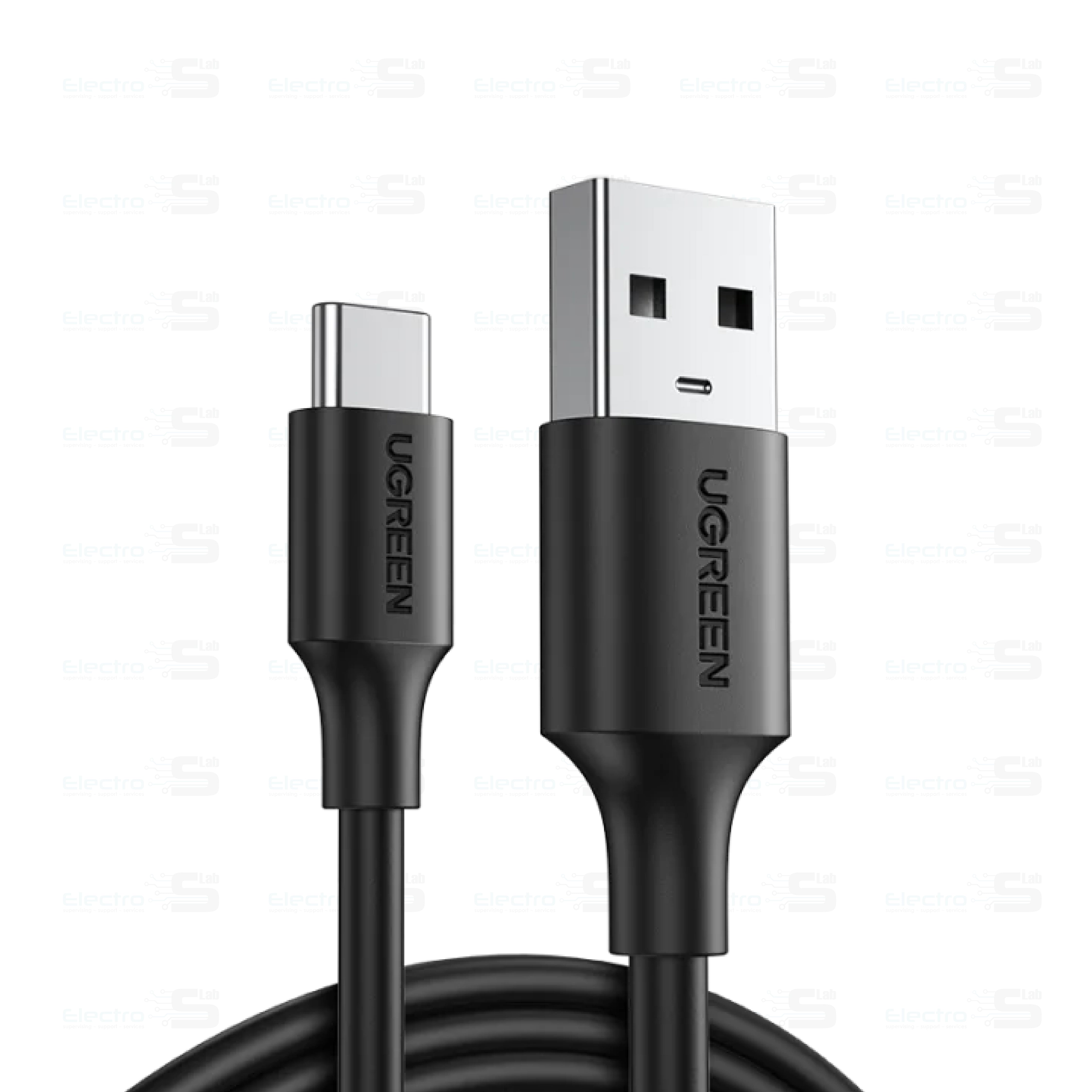 CABLE UGREEN US287 - 60826 USB TO USB-C 5V/3A - 3M (BLACK COLOR ...
