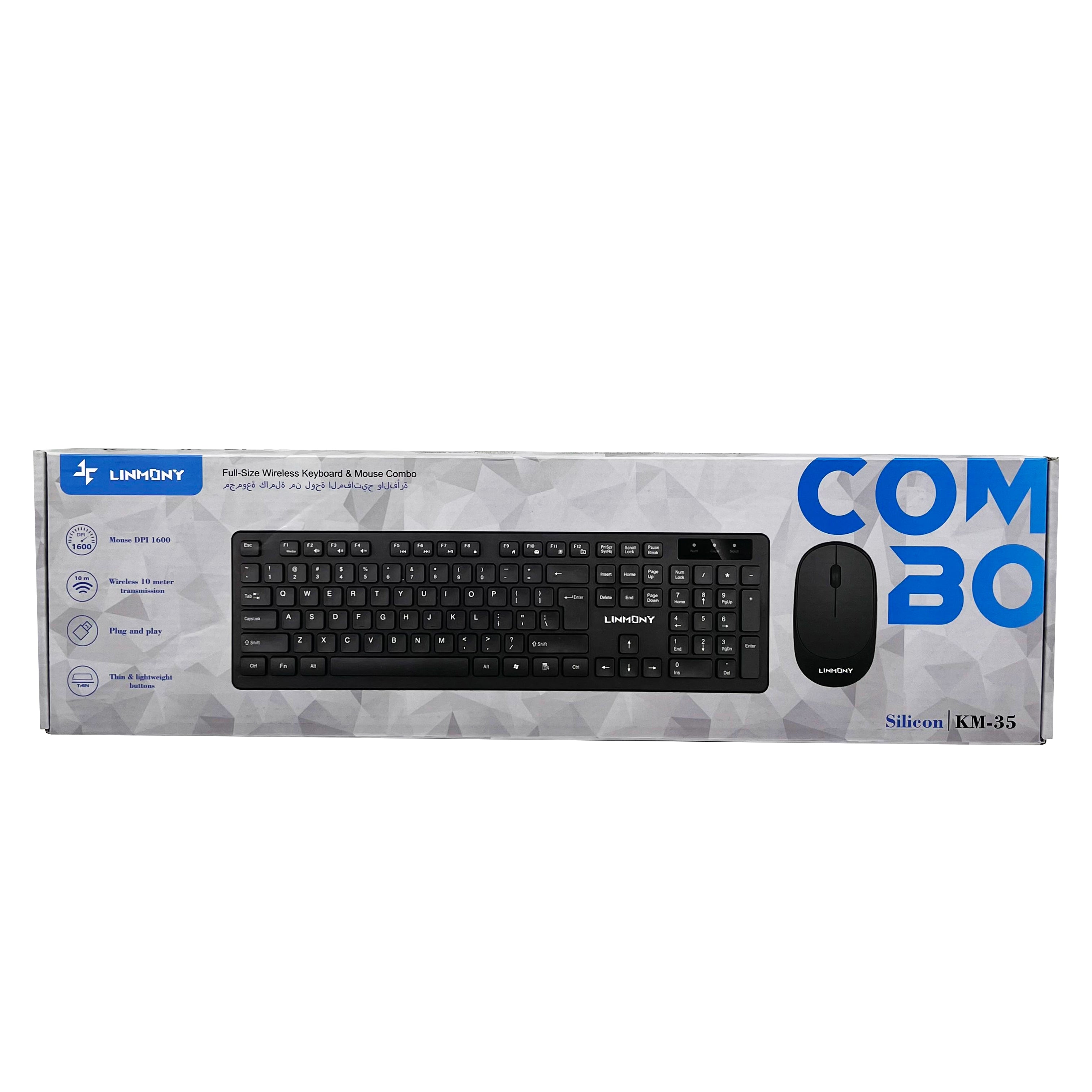 Combo Linmony Wireless Keyboard And Mouse KM-35 – Electroslab