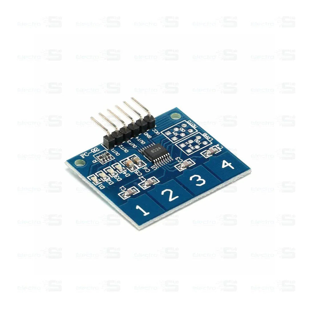 TTP224 4-way Capacitive Touch Switch Module – Electroslab