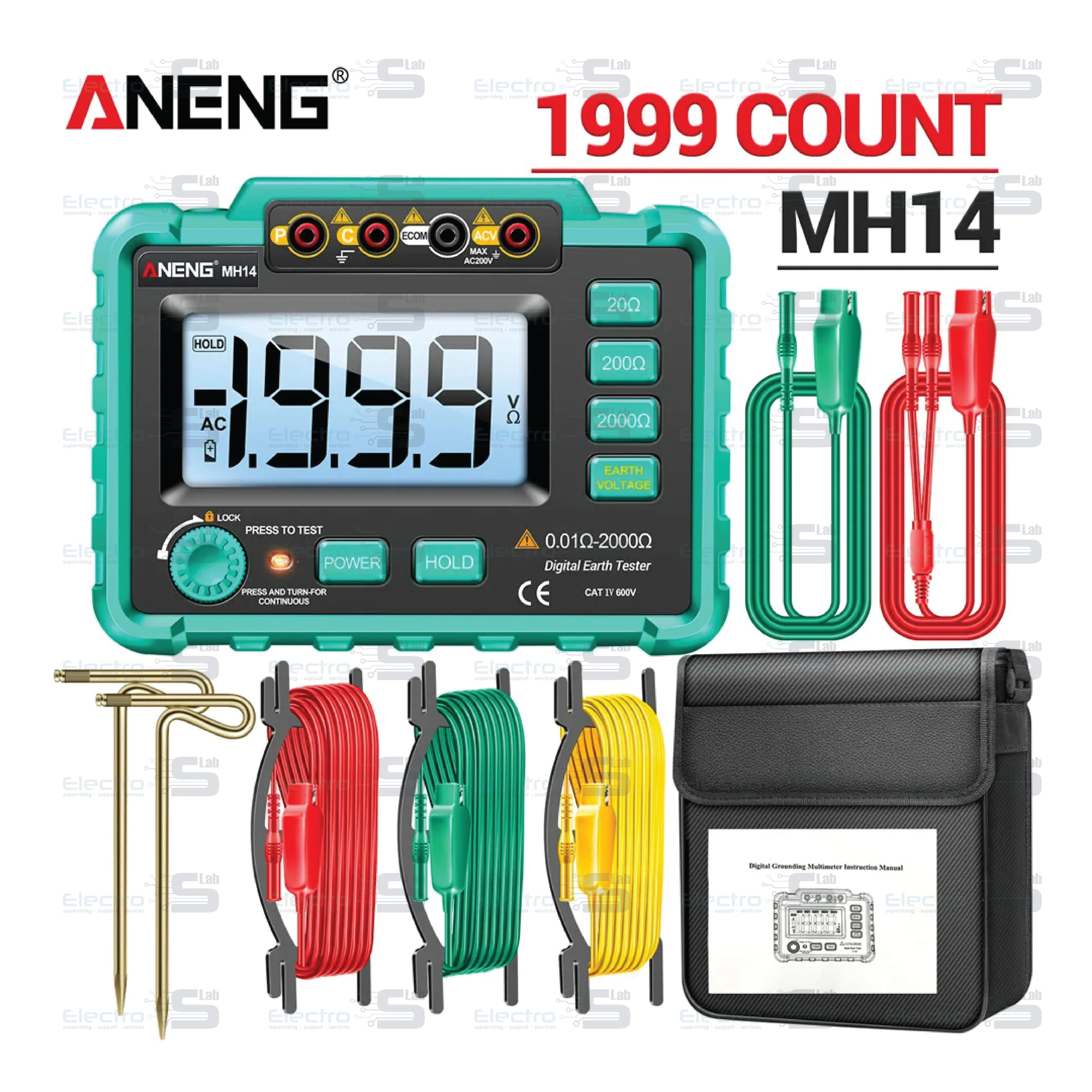 ANENG MH14 Ground Resistance Tester – Electroslab