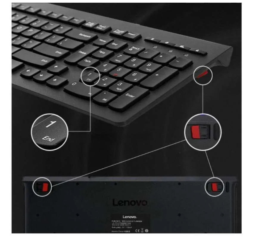 Combo Lenovo Red Dot Wireless Keyboard And Mouse M120 Pro – Electroslab