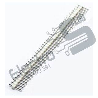 2.54mm Single Row Male 1X40 Pin Header Strip White – Electroslab
