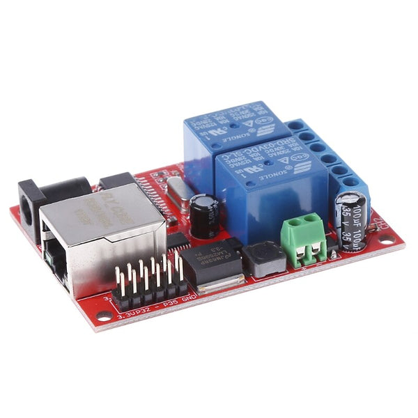 LAN Ethernet 2 Channel Relay Board Delay Switch TCP/UDP Controller Mod – Electroslab