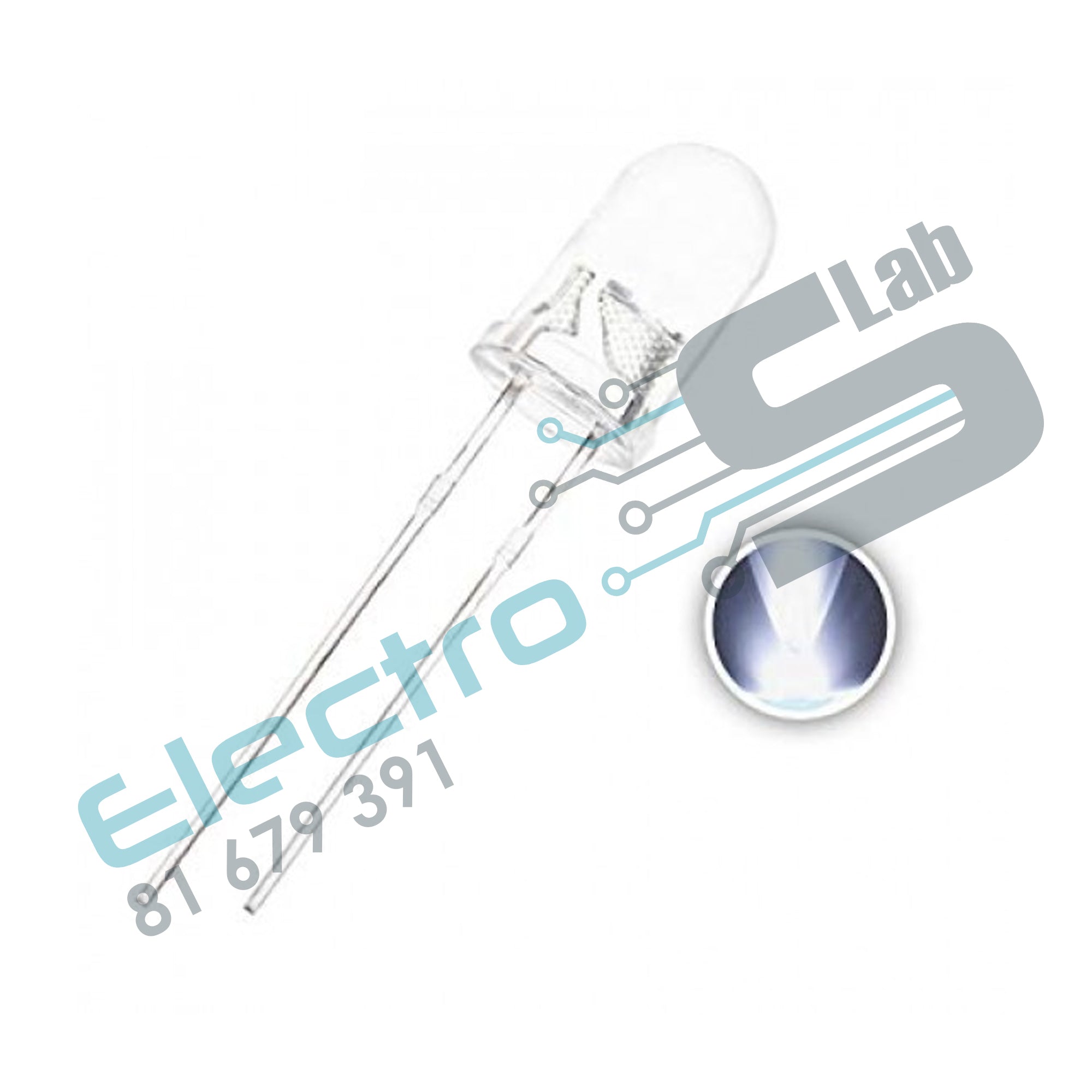 1pcs - 28mm Leg LED 5MM white – Electroslab
